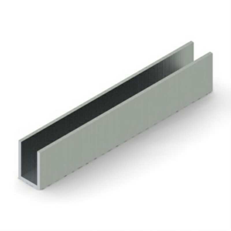 Matt Silver Anodizd Aluminium Industrial Profile 12mm Lebar 0.8mm ...